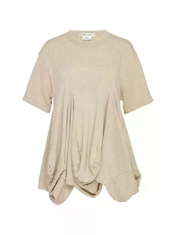 Comme Des Garçons Short Sleeve Crewneck T-shirt With Draped Detailing