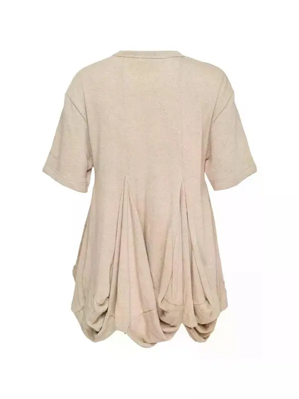 Comme Des Garçons Short Sleeve Crewneck T-shirt With Draped Detailing