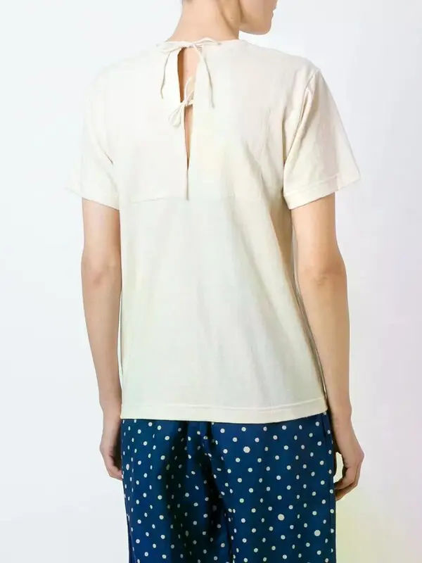 Comme Des Garçons Short Sleeve Crewneck T-shirt With Draped Detailing