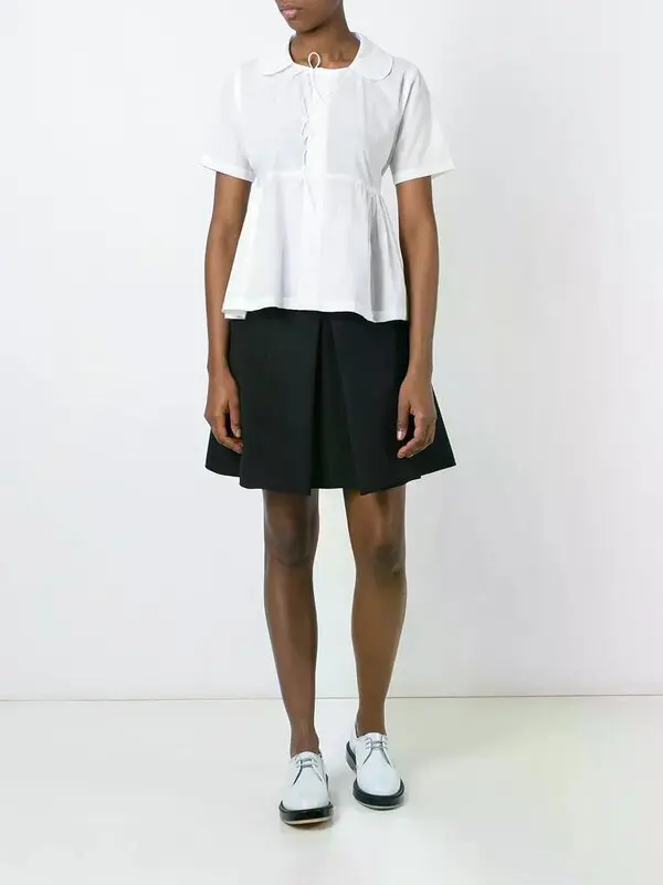 Comme Des Garçons Lace-up Detail Flared Shirt