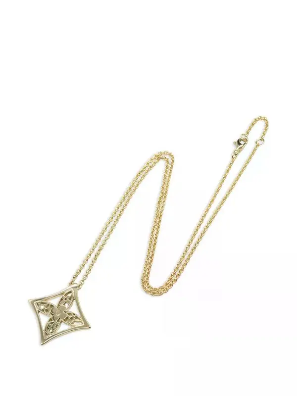 LOUIS VUITTON 2010s Monogram Pendant Necklace - Gold