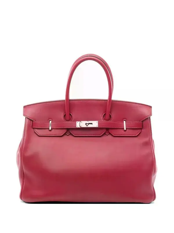 Hermès 2011 35 Birkin Leather Handbag - Red