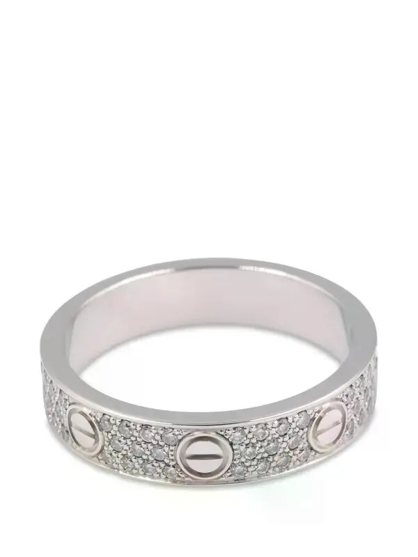 CARTIER 2010s Mini Love Diamond Ring - Silver