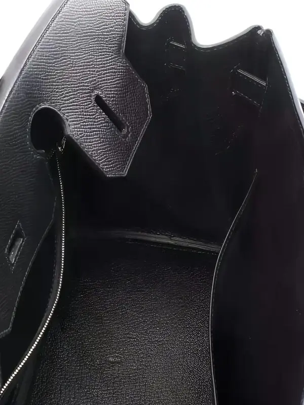 Hermès 2007 30 Birkin Textured Tote Bag - Black