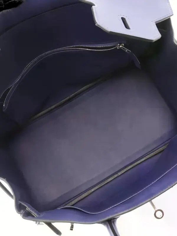 Hermès 2019 Birkin 30 Tressage Leather Tote - Blue