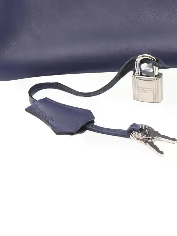 Hermès 2019 Birkin 30 Tressage Leather Tote - Blue