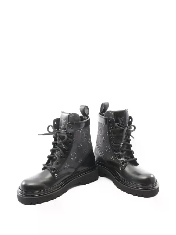LOUIS VUITTON 2022 Ranger Monogram Leather Boots