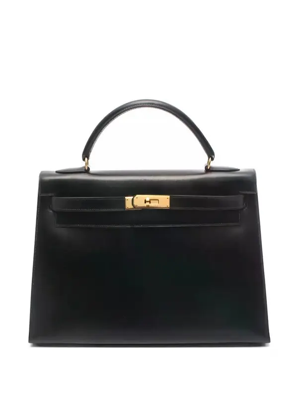 Hermès 1992 32 Kelly Handbag With Gold Hardware - Black
