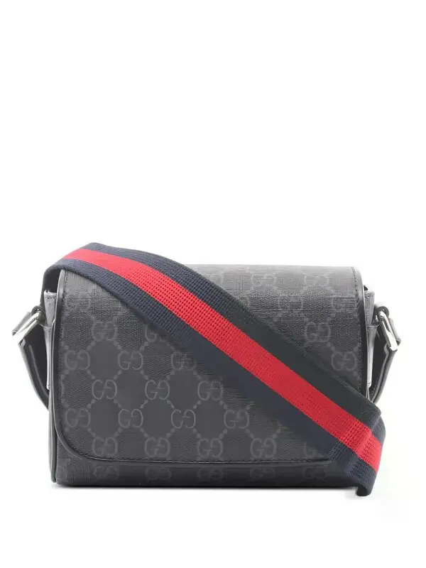 Gucci 2010s Mini Gg Supreme Shoulder Bag - Black