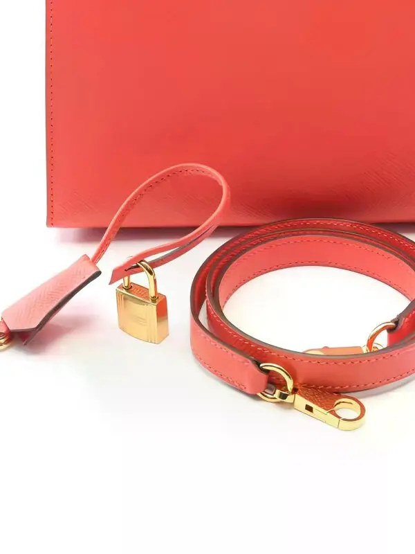 Hermès Kelly 28 Grained Leather Handbag - Orange