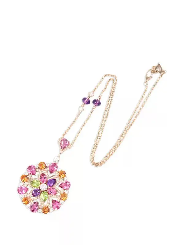 BVLGARI 2010s Diva Dream Diamond Multi-stone Necklace - Pink