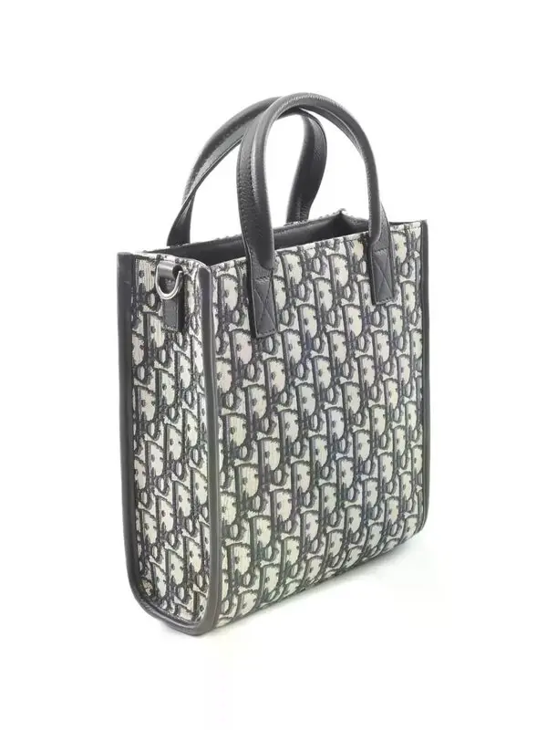 Dior Safari North-south Oblique Leather Tote Bag