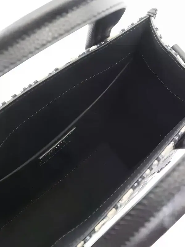 Dior Safari North-south Oblique Leather Tote Bag