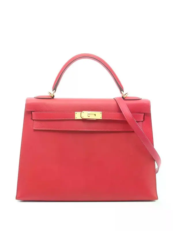 Hermès 2015 Kelly Two-way Epsom Leather Handbag - Red