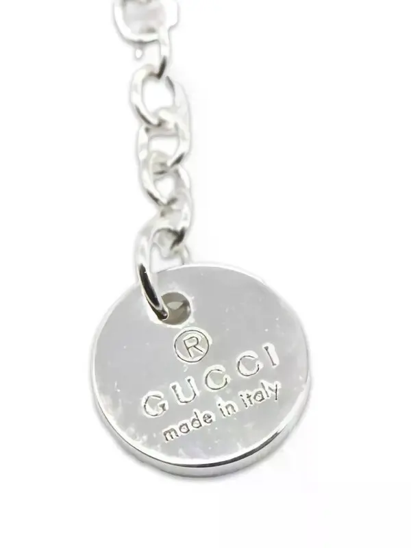 Gucci 18k White Gold Horsebit Drop Earrings