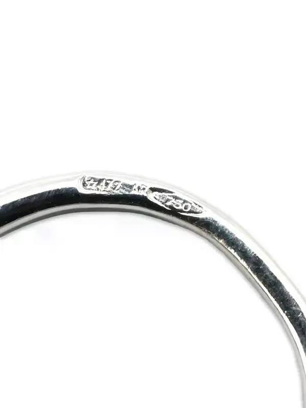 Gucci 18k White Gold Horsebit Drop Earrings
