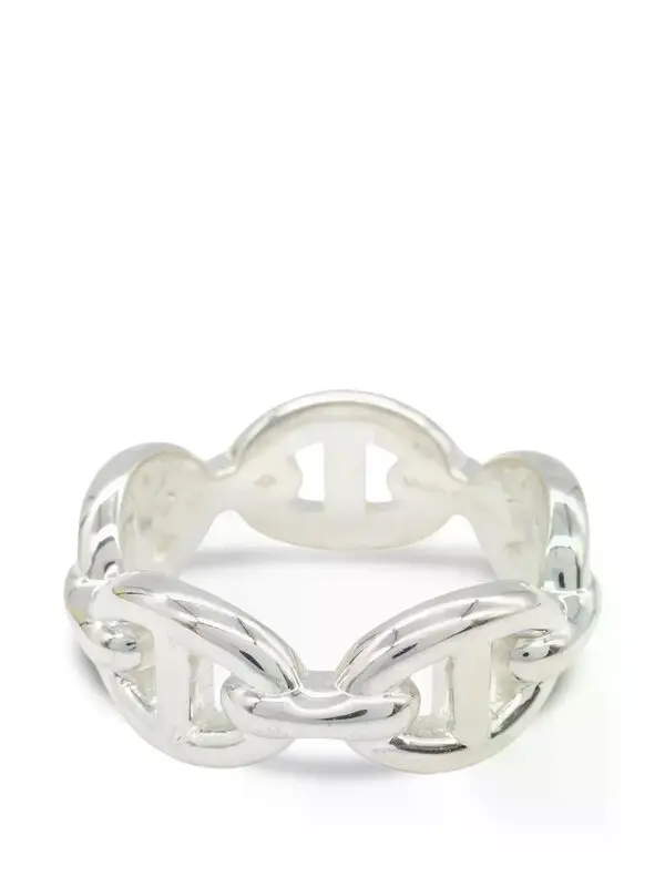 Hermès 2010s Chaine D'ancre Enchainee Ring - Silver