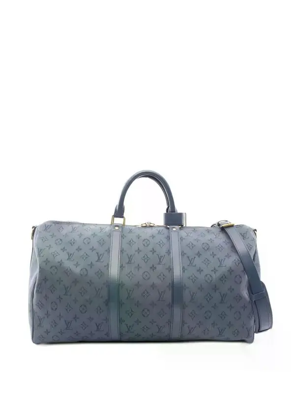 LOUIS VUITTON 2010s Keepall Bandouliere 50 Monogram - Blue