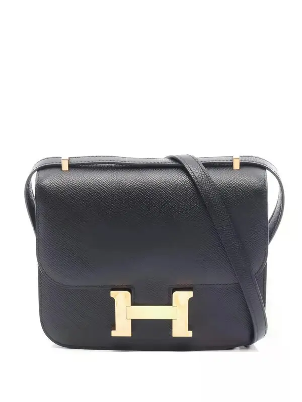 Hermès 2020 Mini Constance 3 Textured-leather Shoulder Bag - Black
