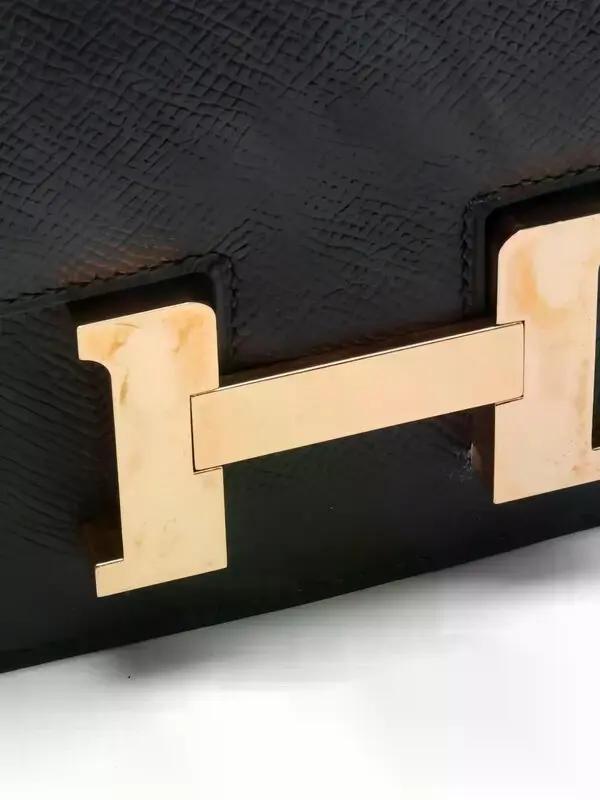 Hermès 2020 Mini Constance 3 Textured-leather Shoulder Bag - Black