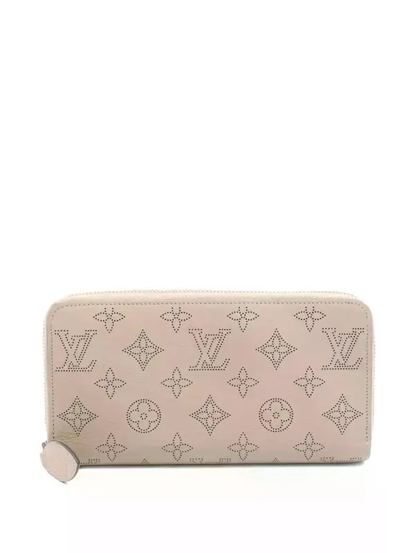 LOUIS VUITTON 2021 Mahina Galle Perforated-leather Wallet - Neutrals