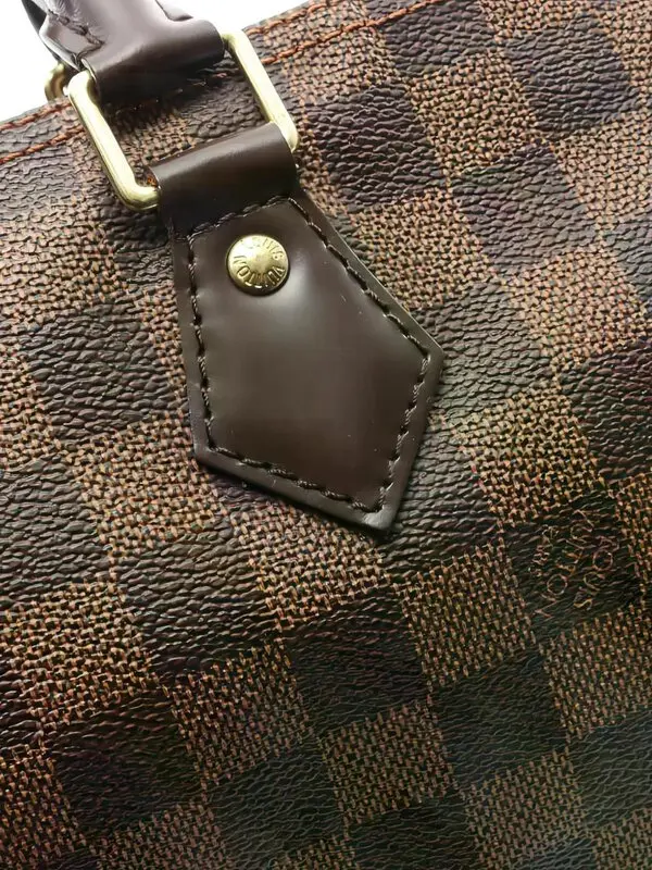 LOUIS VUITTON 2015 30 Speedy Damier Ebene Tote - Brown