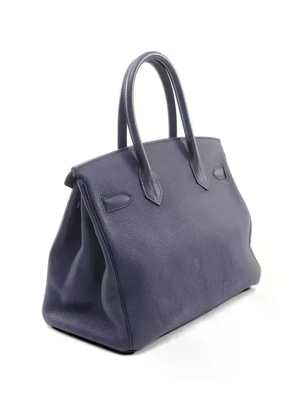 Hermès 2018 30 Birkin Leather Tote - Blue