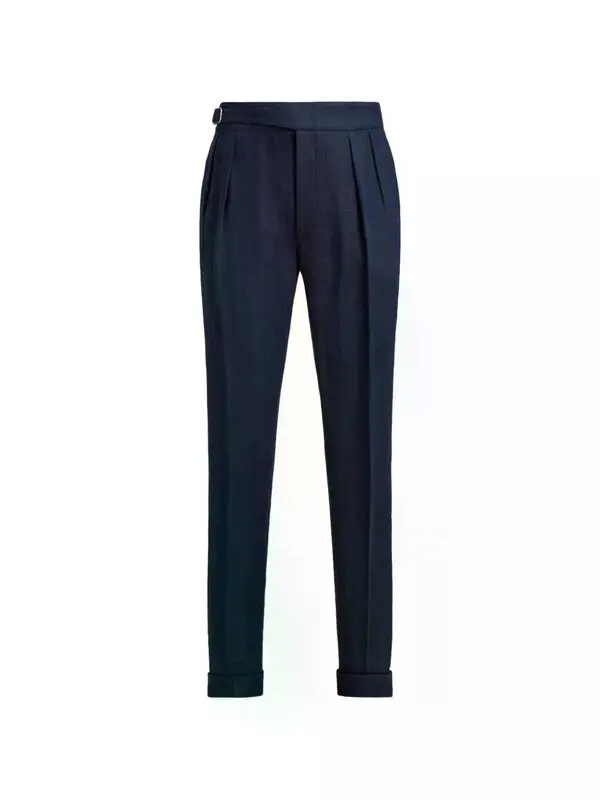 Ralph Lauren Purple Label Byron Pleated Trousers - Blue