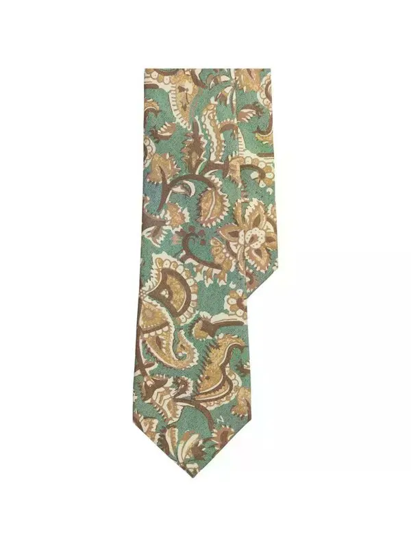 Ralph Lauren Purple Label Paisley-print Neck Tie - Green