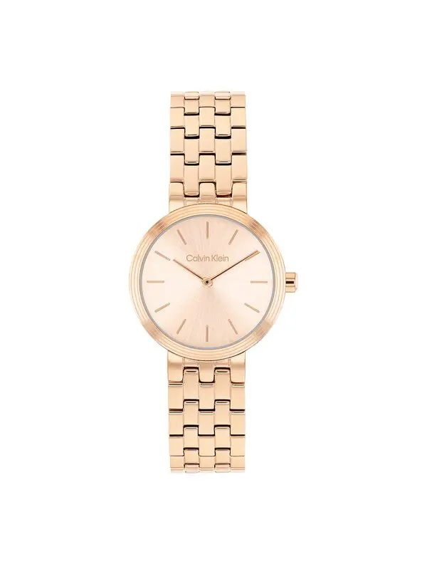 Calvin Klein Refined Dial Link Bracelet Watch - Rose Gold