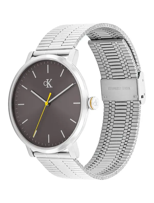 Calvin Klein Slim Case Link Bracelet Watch - Silver