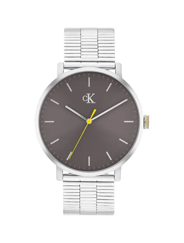 Calvin Klein Slim Case Link Bracelet Watch - Silver