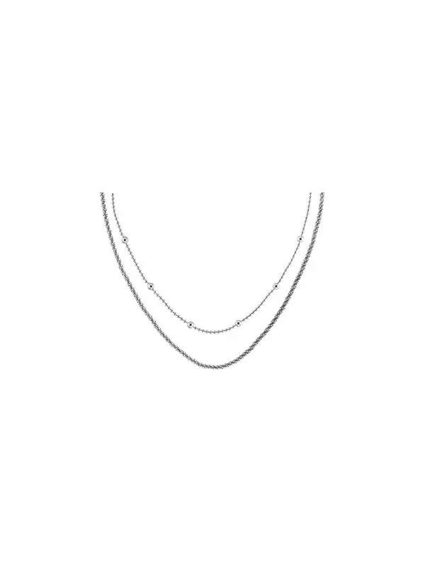 Calvin Klein Layered Necklace Set - Silver