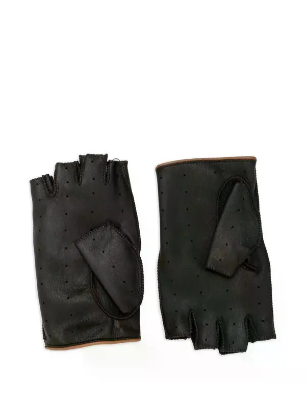 Canali Perforated Leather Gloves