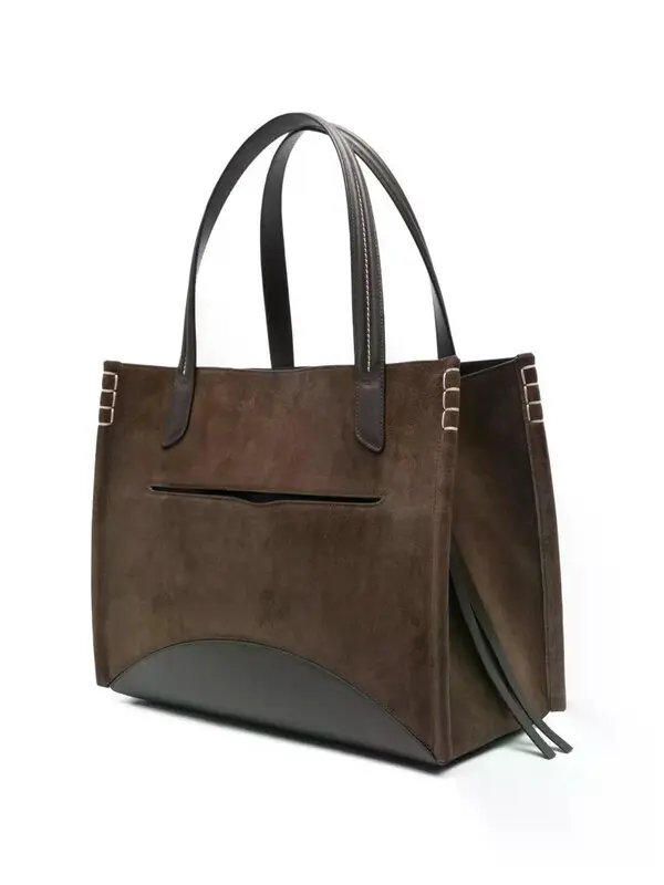 JW Anderson Stitch-detail Tote Bag - Brown