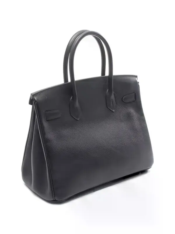 Hermès 2007 30 Birkin Textured Tote - Black