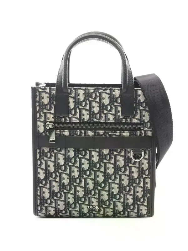 Dior Safari North-south Oblique Leather Tote Bag - Blue