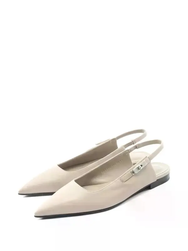 Hermès 2020s Leather Slingback Flat Pumps