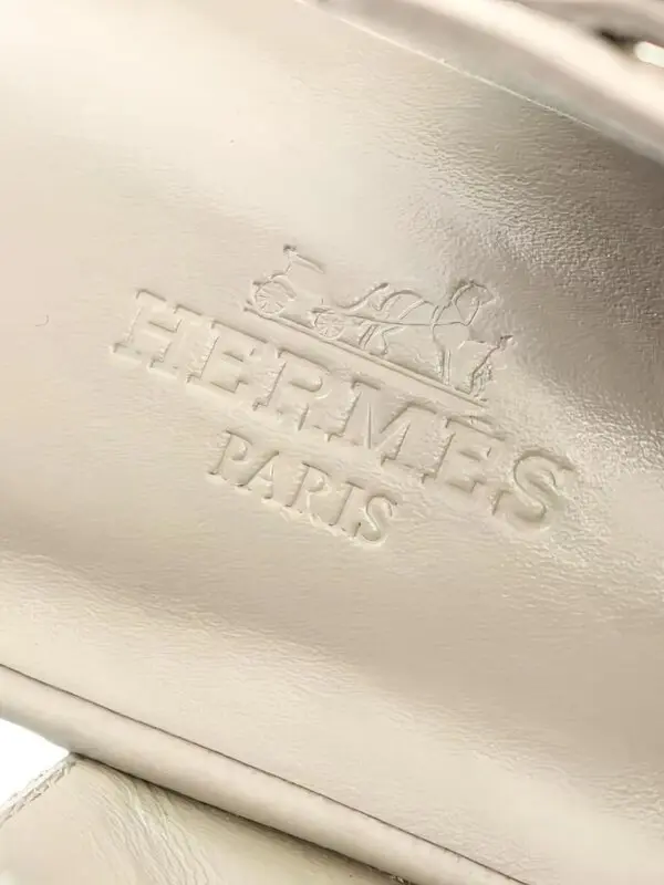 Hermès 2020s Leather Slingback Flat Pumps