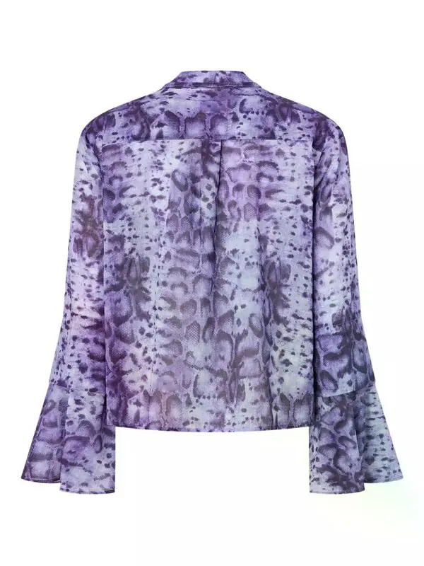 Pinko Snake-print Flared Blouse