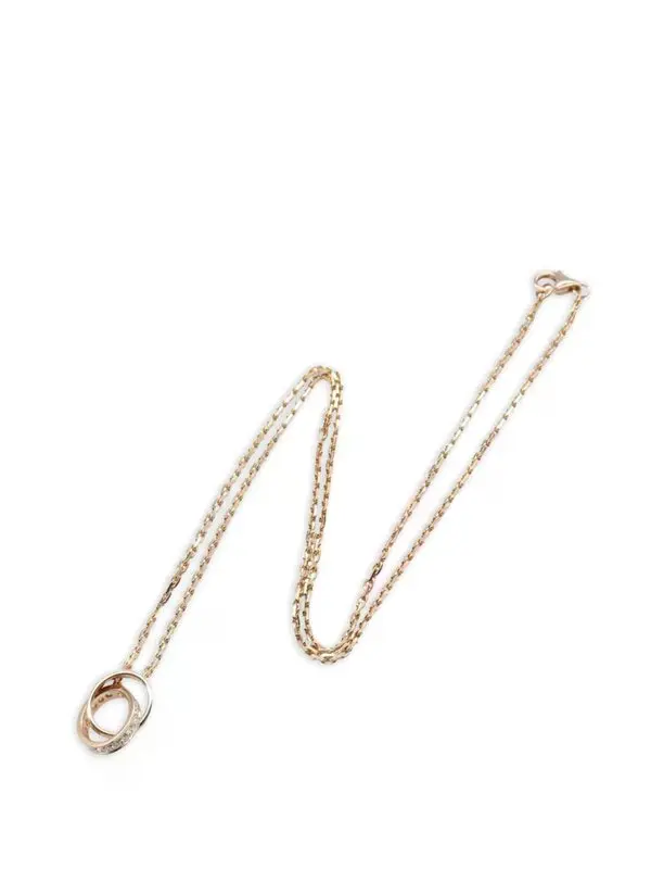 Cartier 2010s Baby Love Diamond Ring Pendant Necklace - Pink