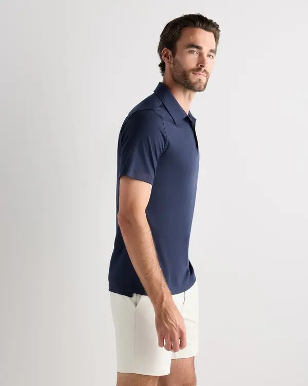 Quince Extra-fine Australian Merino Polo - Navy