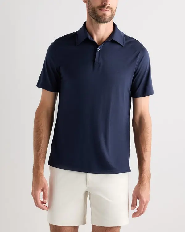 Quince Extra-fine Australian Merino Polo - Navy