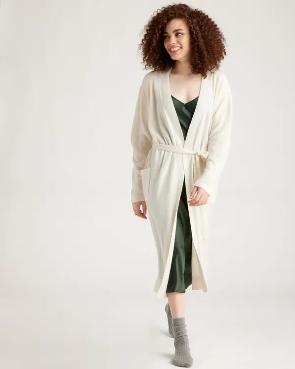 Quince Mongolian Cashmere Robe - Ivory