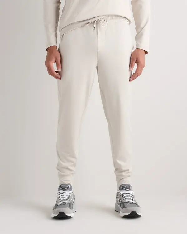 Quince Flowknit Performance Joggers - Solid Chalk