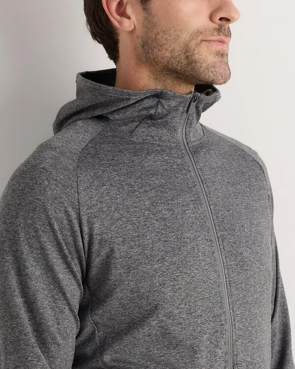 Quince Performance Zip Hoodie - Heather Grey