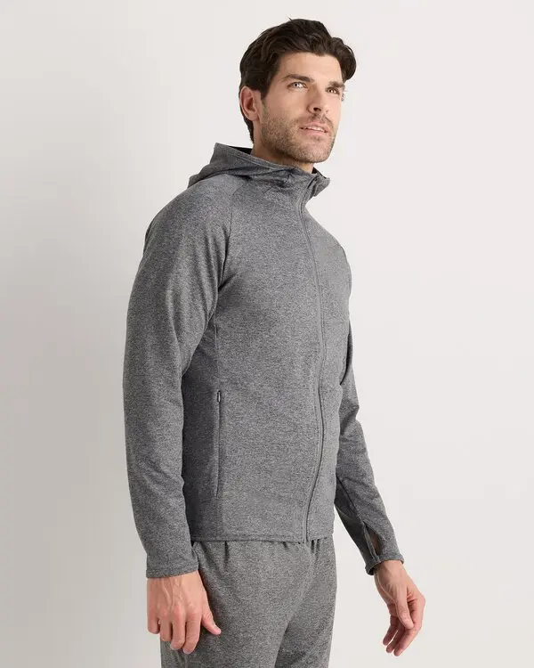 Quince Performance Zip Hoodie - Heather Grey
