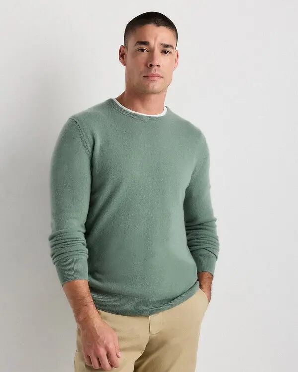 Quince Cashmere Crewneck - Sea Spray Green