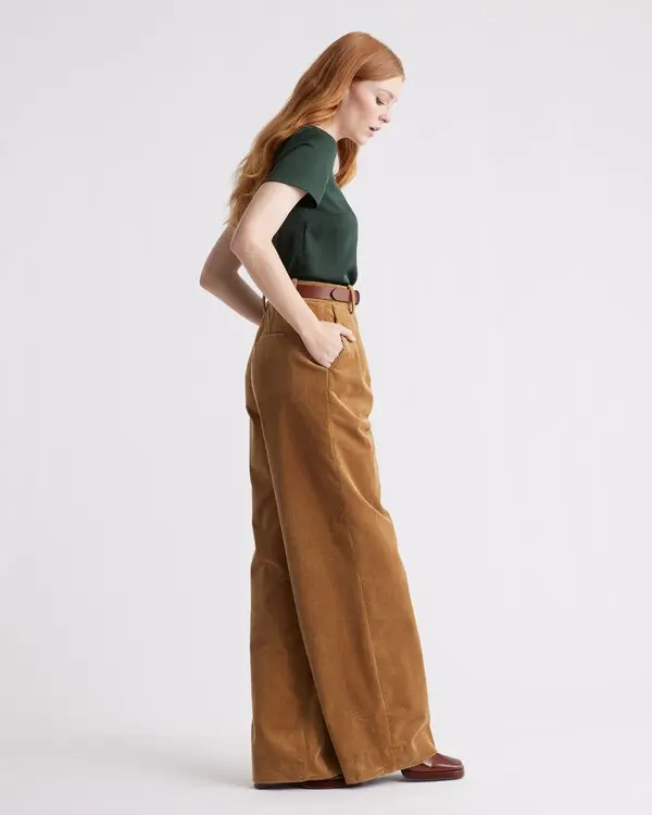 Quince Washable Silk Stretch T-shirt - Forest Green