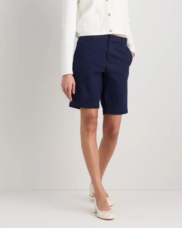 Quince Organic Stretch Cotton Chino Bermuda Shorts